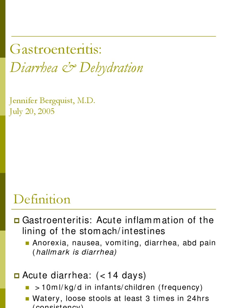 Dehydration | Diarrhea | Dehydration