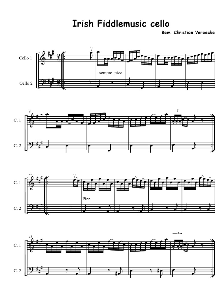 Irish Fiddle Music Cello | PDF