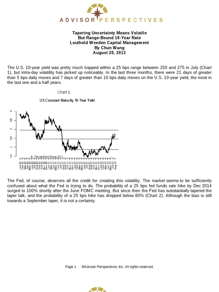 Leuthold 082013 | PDF | Ben Bernanke | Federal Reserve System