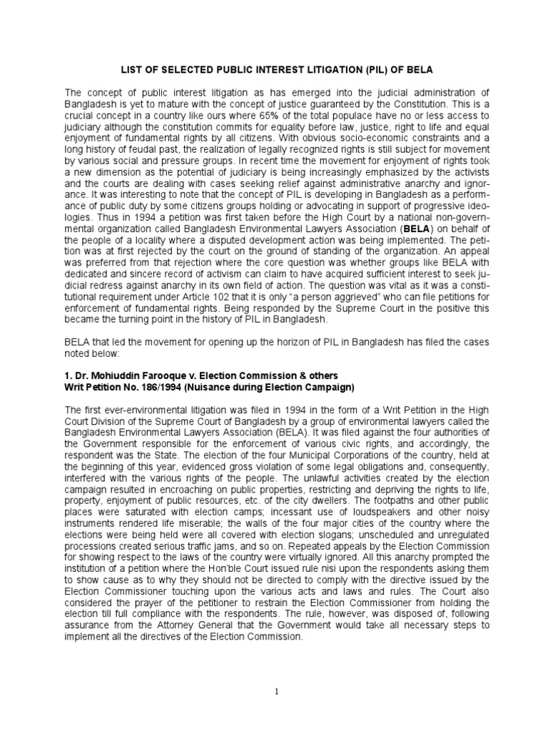 List of PIL | PDF | Judiciaries | Supreme Courts