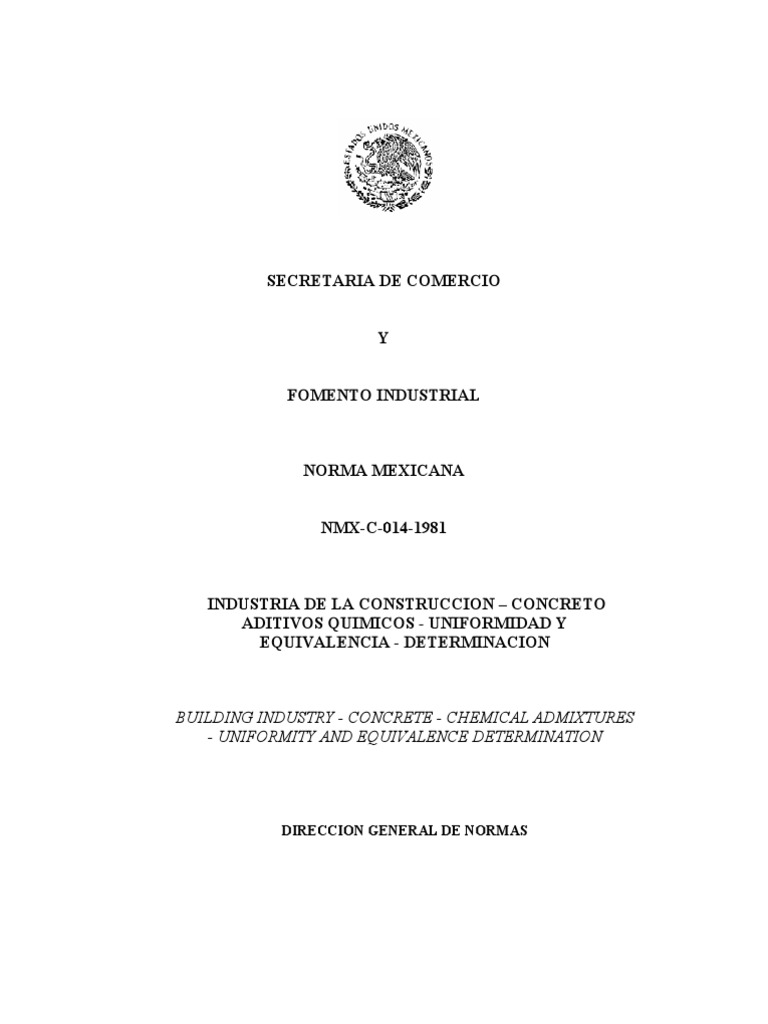 NMX C 014 1981 | PDF | Absorción (Química) | Ph