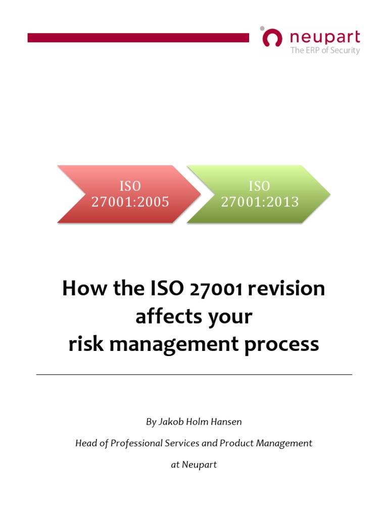 How The ISO 27001 Revision Affects Your Risk Management Process | PDF ...