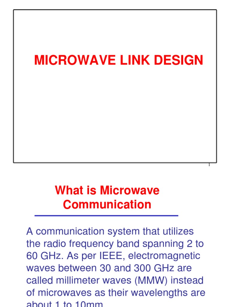 Microwave Link Design | PDF | Radio Propagation | Microwave