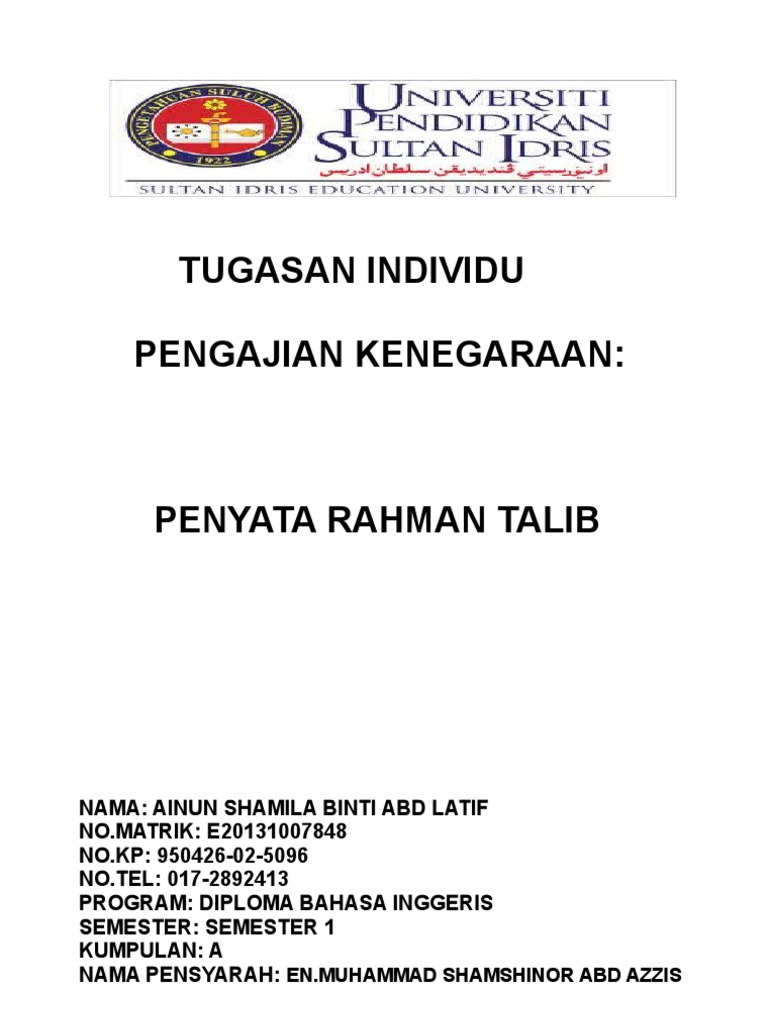 Portfolio Rahman Talib | PDF