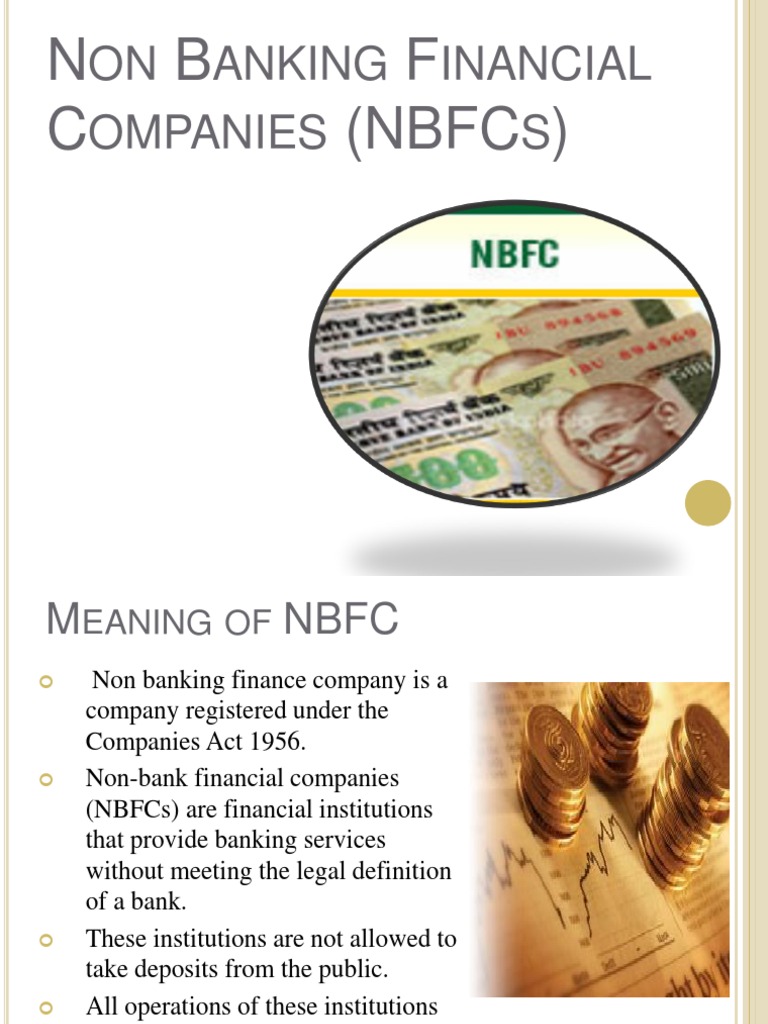 Meaning of NBFC | PDF | Non Bank Financial Institution | Banks