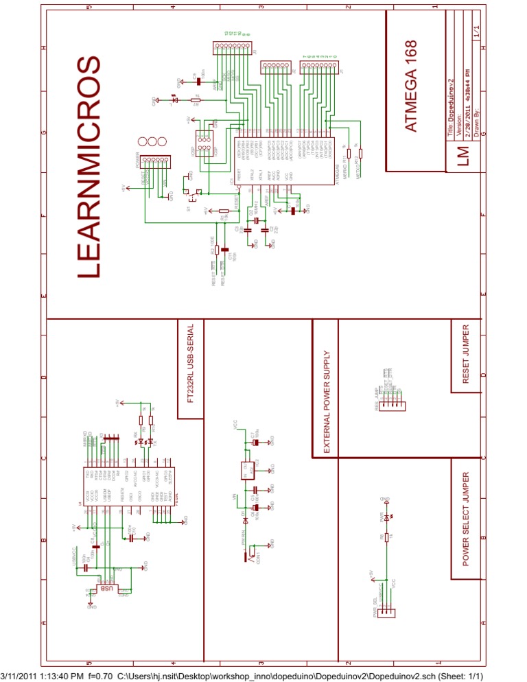 ATMEGA Circuit Schematic Overview | PDF | Technology & Engineering