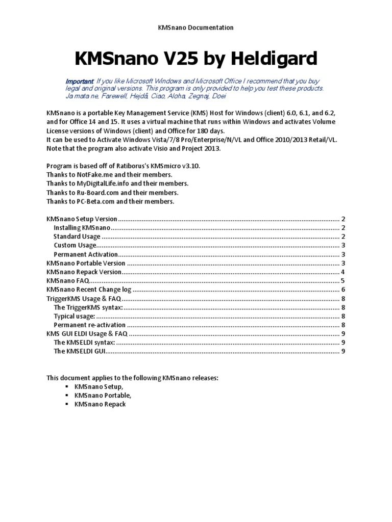 KMSnano Documentation v26-US | PDF | Microsoft Windows | Scripting Language