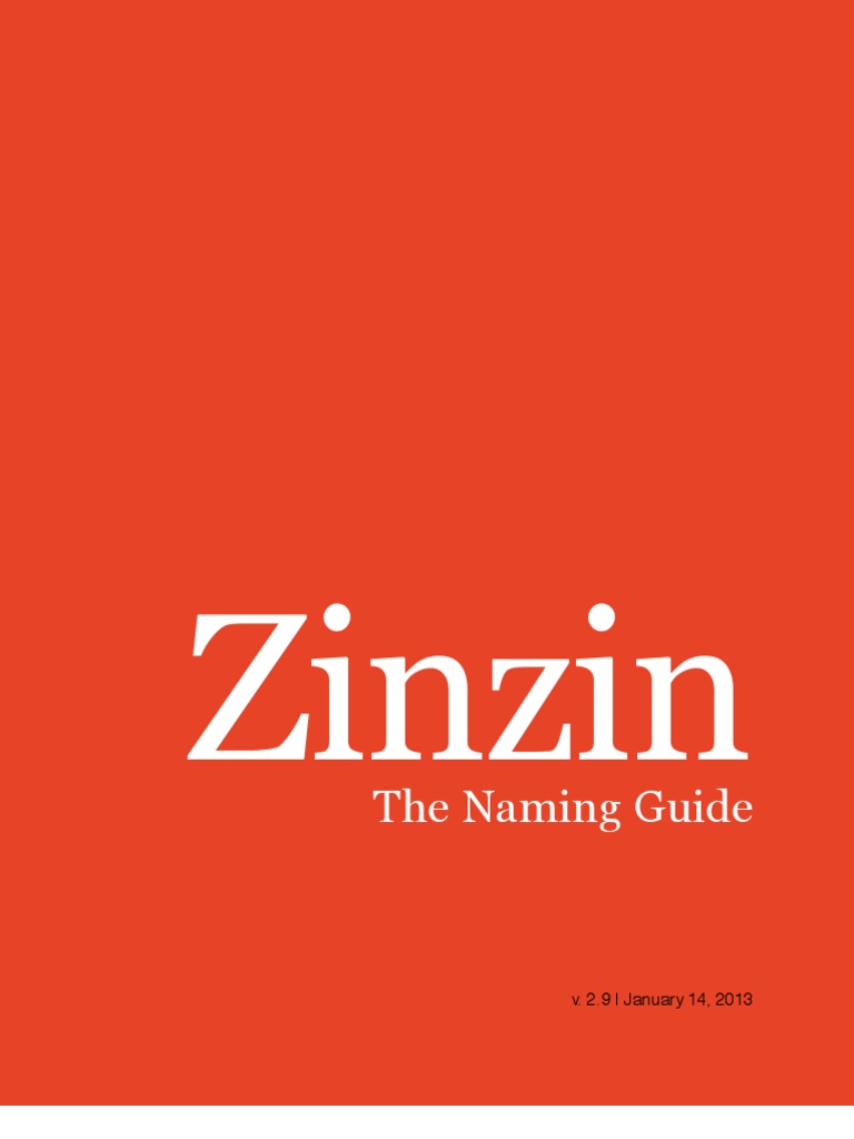 Zinzin Naming Guide | Brainstorming | Brand