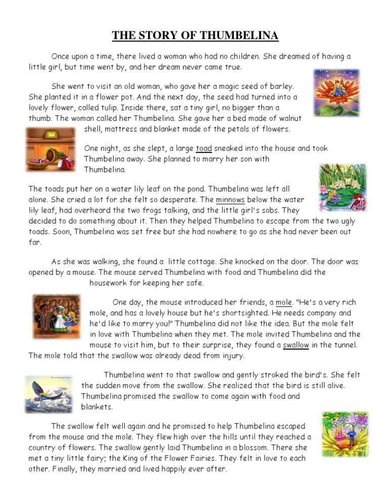 The Story of Thumbelina | PDF
