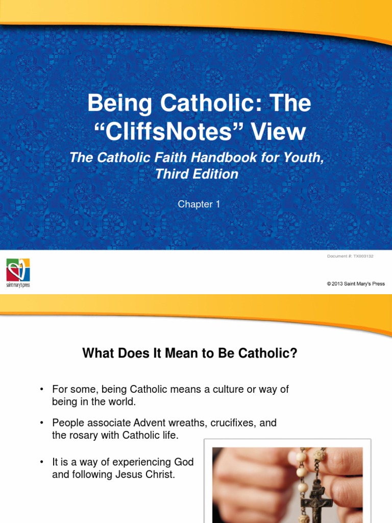 Being Catholic: The “Cliffsnotes” View: The Catholic Faith Handbook For ...
