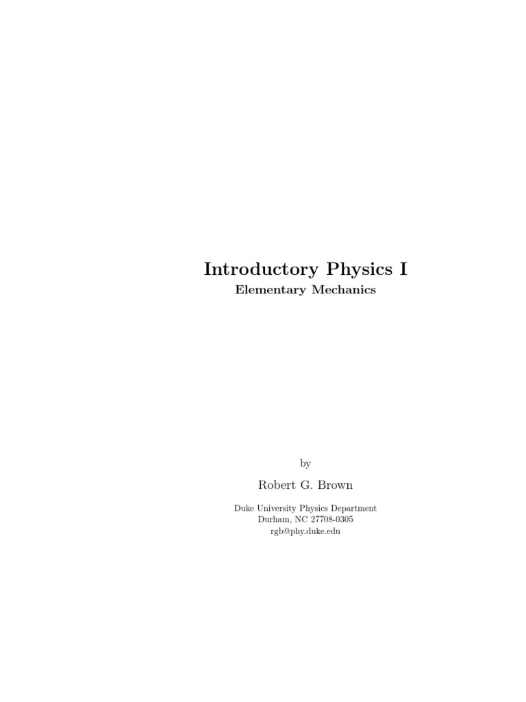 Intro Physics | PDF