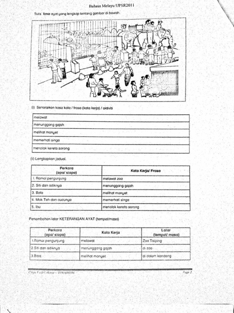 Nota BM Penulisan UPSR | PDF