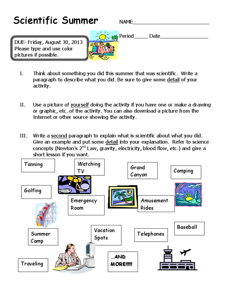 Summer Science Activity Reflection | PDF