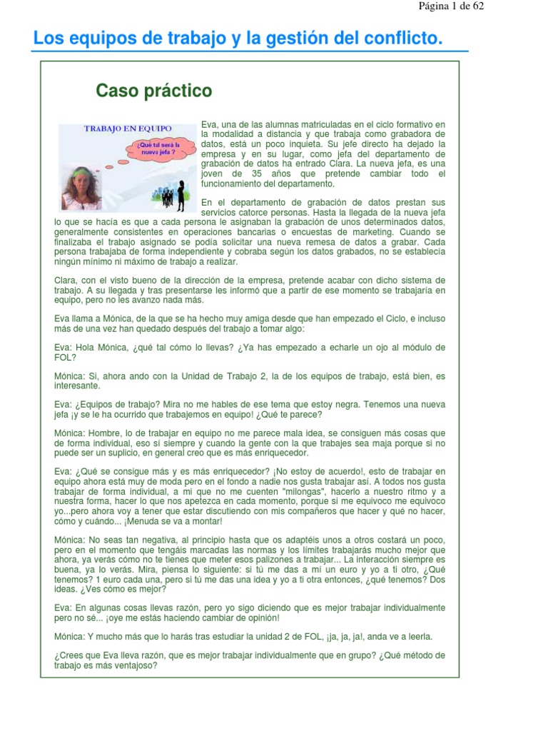 Los Equipos de Trabajo y La Gestion de Conflictos | PDF | Toma de ...