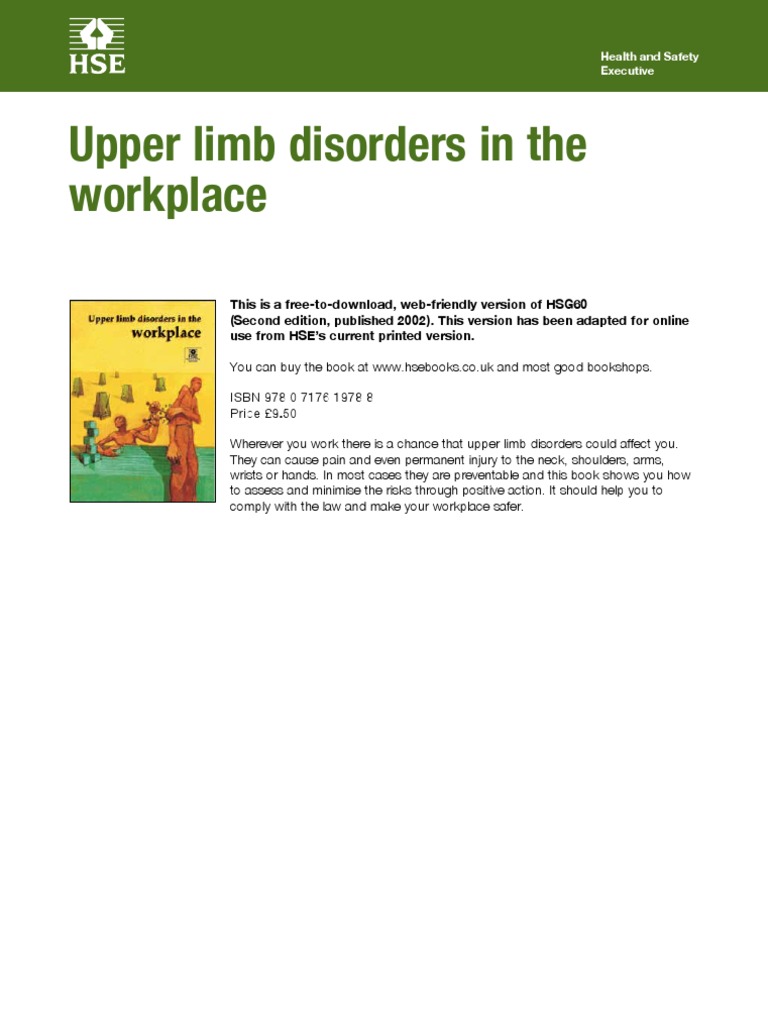 Upper Limb Disorders in The Workplace | PDF