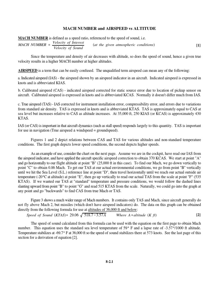 Mach Number and Airspeed Vs Altitude | PDF | Airspeed | Aerospace ...