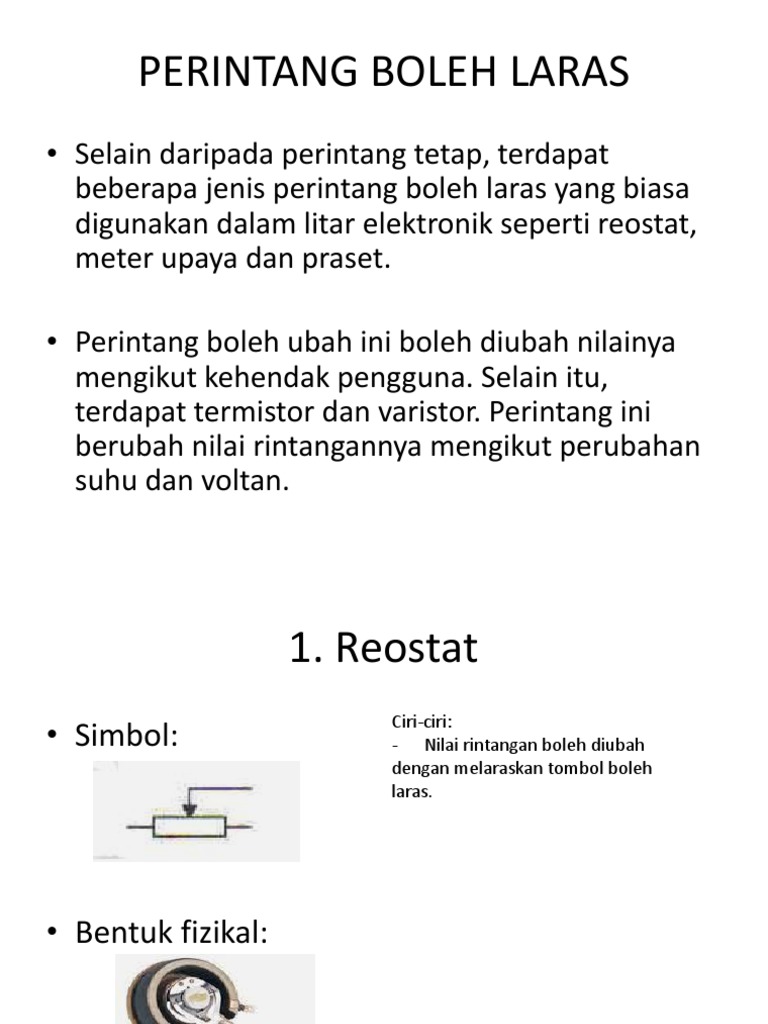 Perintang Boleh Laras | PDF