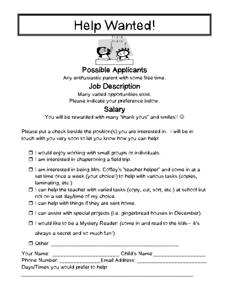 Help Wanted!: Possible Applicants Job Description Salary | PDF | Self ...