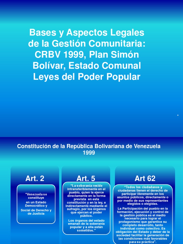 Presentación Leyes del Poder Popular | PDF | Democracia | Ideologías ...
