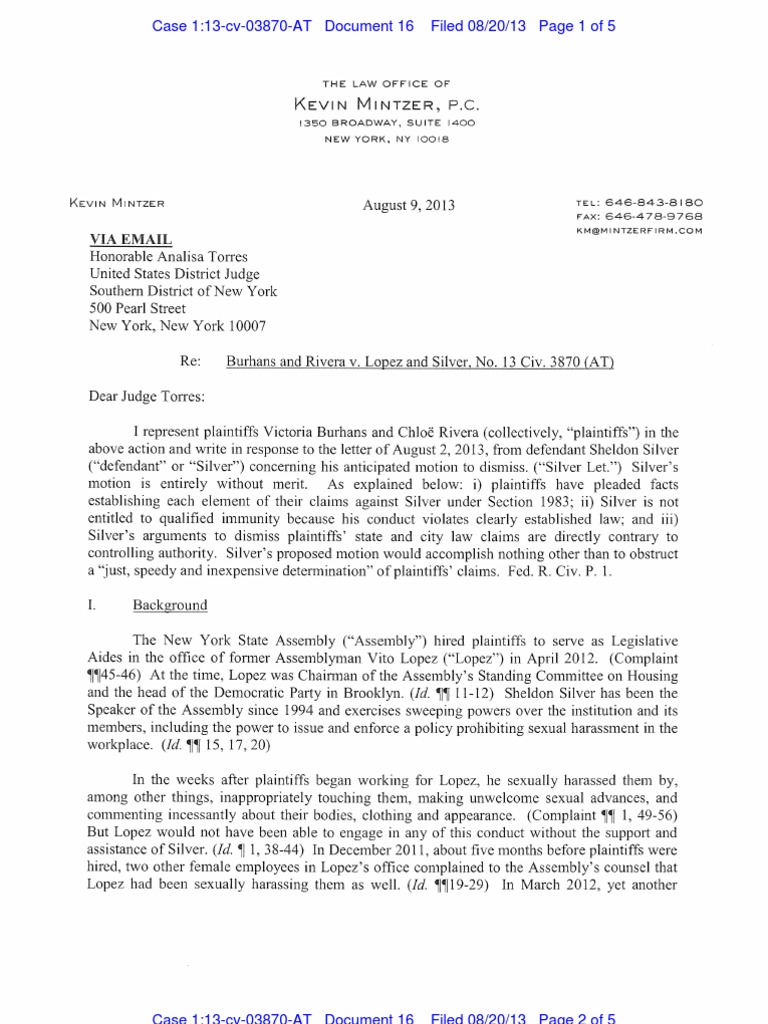 Lopez Suit Letter 2 | PDF