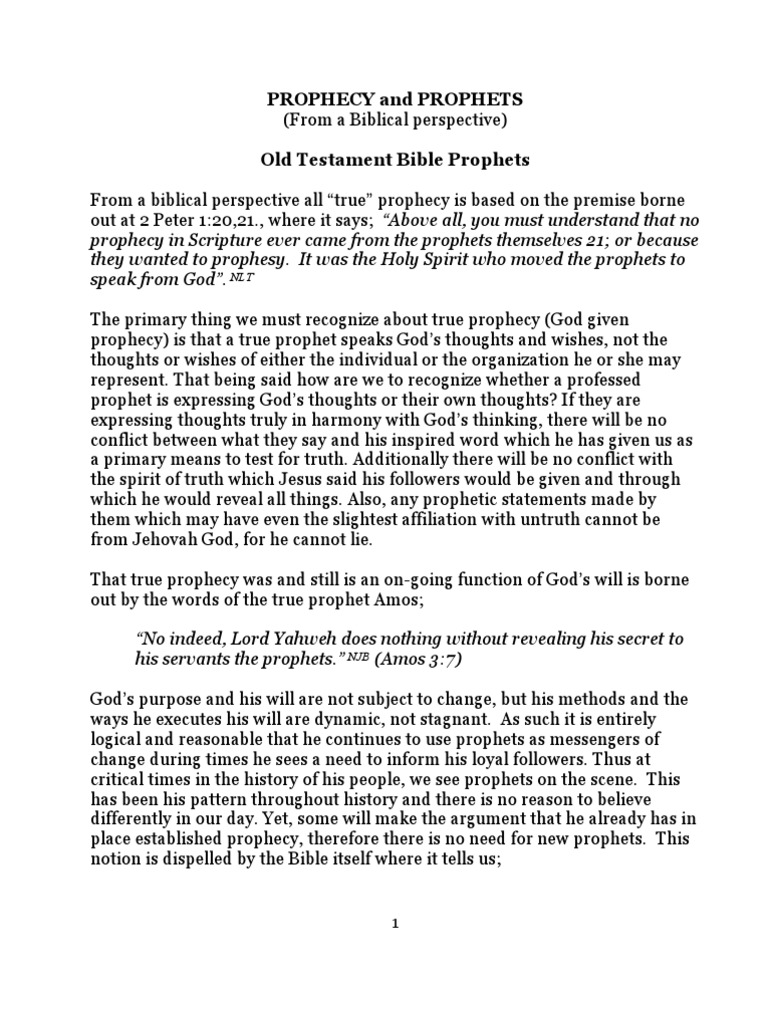 Understanding Biblical Prophets and Prophecy | PDF | Prophet | Prophecy