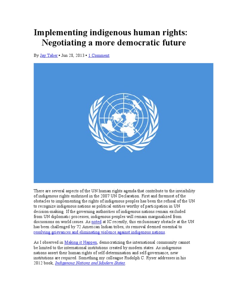 Implementing Indigenous Human Rights | PDF | United Nations ...