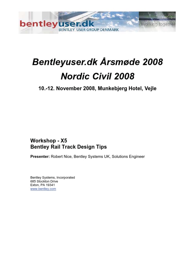 Bentley Rail Track Design Tips | PDF | Track (Rail Transport) | Button ...