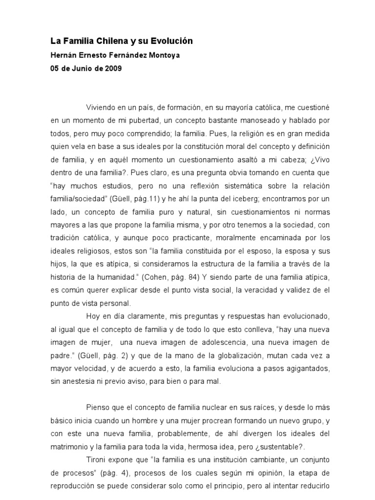 Ensayo - La Familia | PDF | Familia | Matrimonio