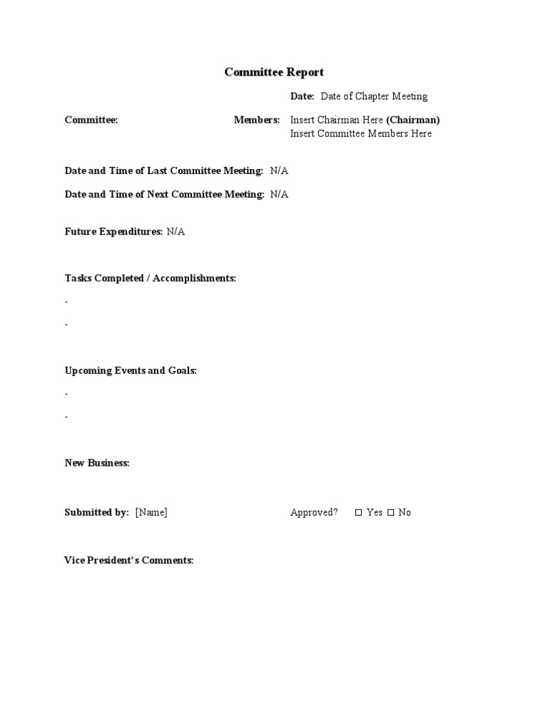 Committee Report Summary | PDF