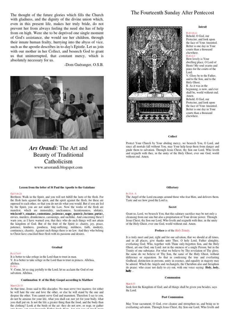 Fourteenth Sunday After Pentecost | PDF | Trinity | Jesus