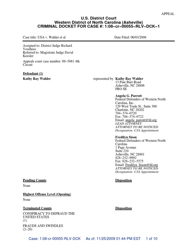 U.S. District Court Western District of North Carolina (Asheville ...