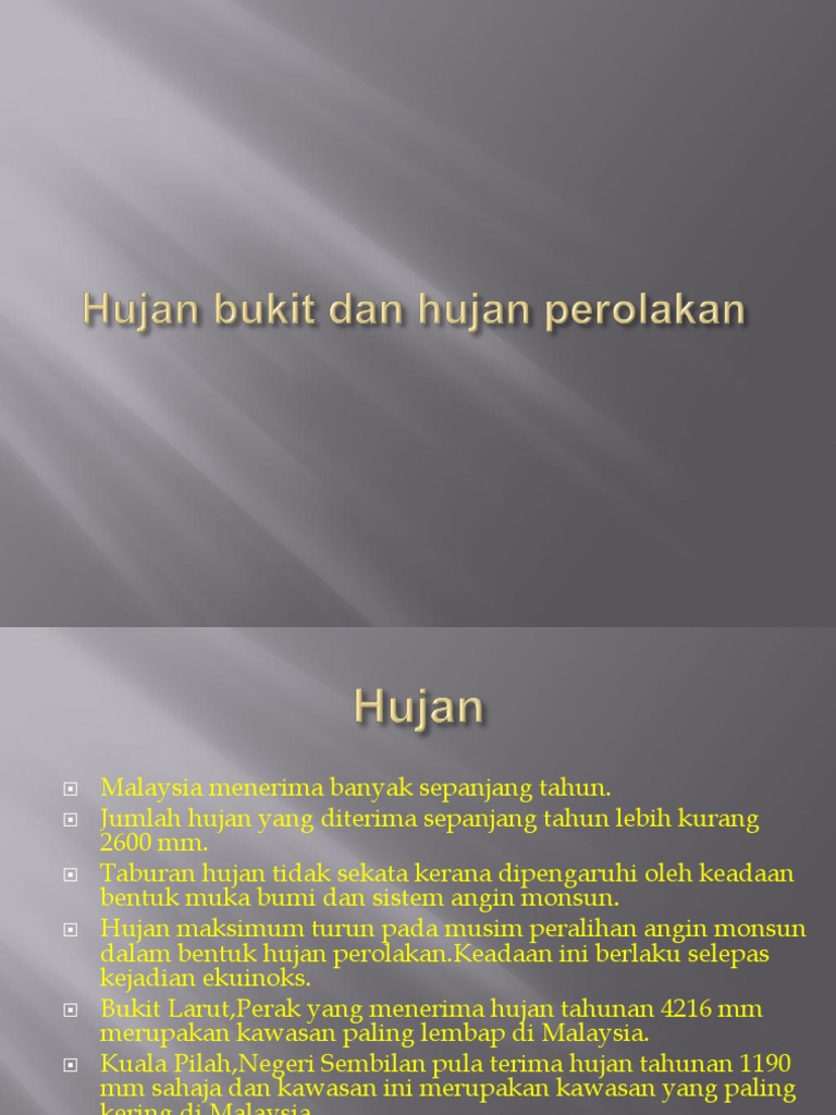 Hujan Bukit Dan Hujan Perolakan | PDF