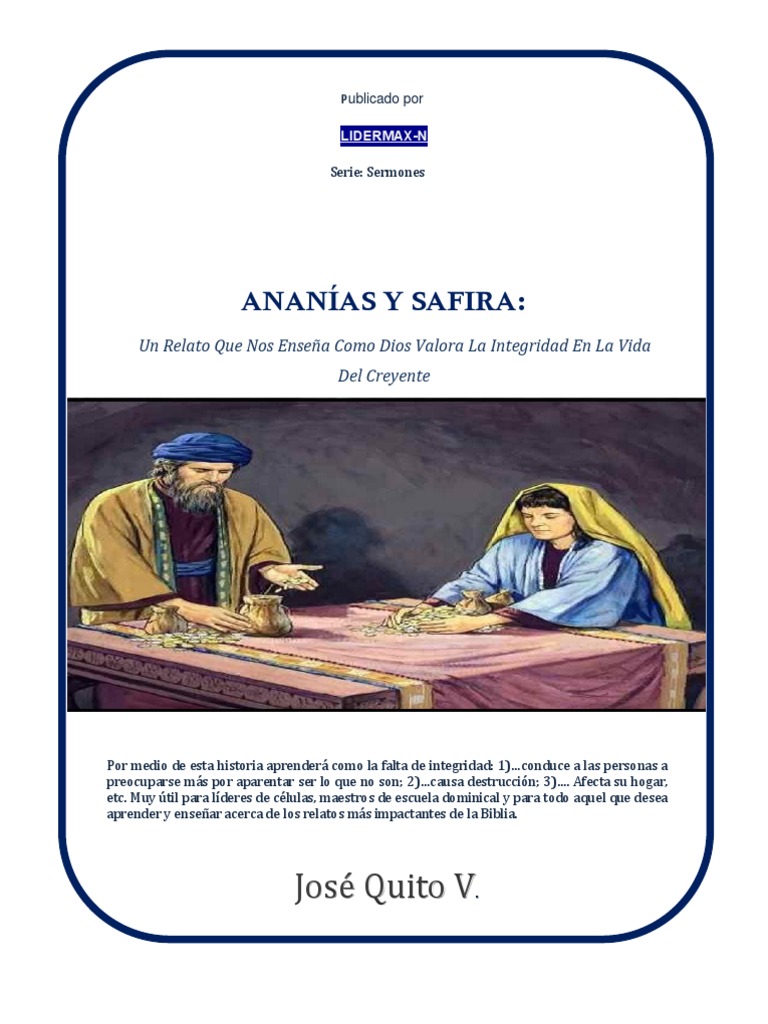 Ananías y Safira | PDF | San Pedro | espíritu Santo
