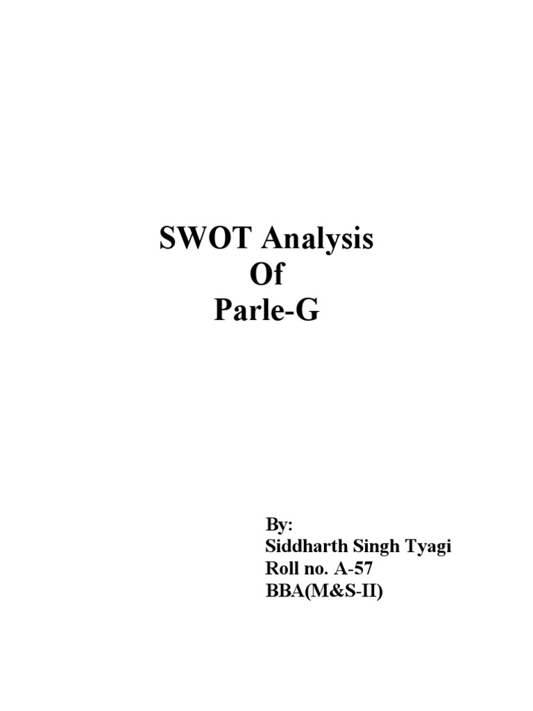 Parle G Swot | PDF | Brand | Swot Analysis