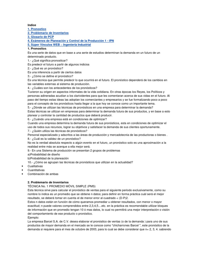 Pronosticos de Demanda PCO | PDF | Mercado (economía) | Los consumidores
