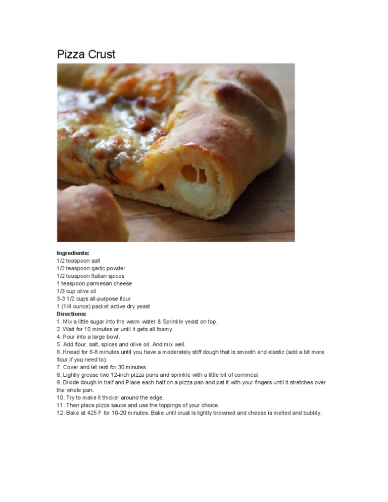 Simple Pizza Dough Recipe | PDF