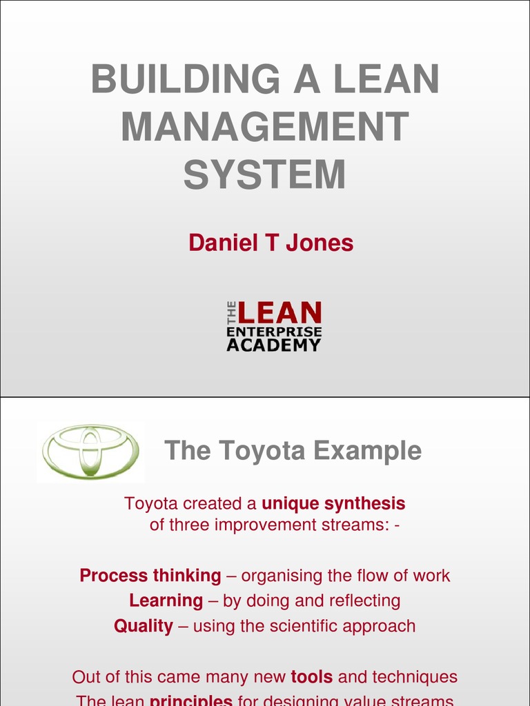 Build Lean Management System | PDF | Lean Manufacturing | System