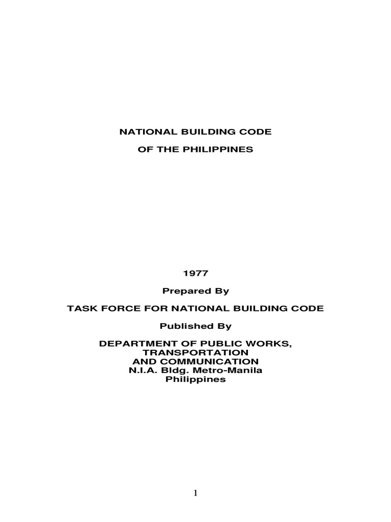 National Building Code Philippines 1977 | PDF | Wall | Ventilation ...