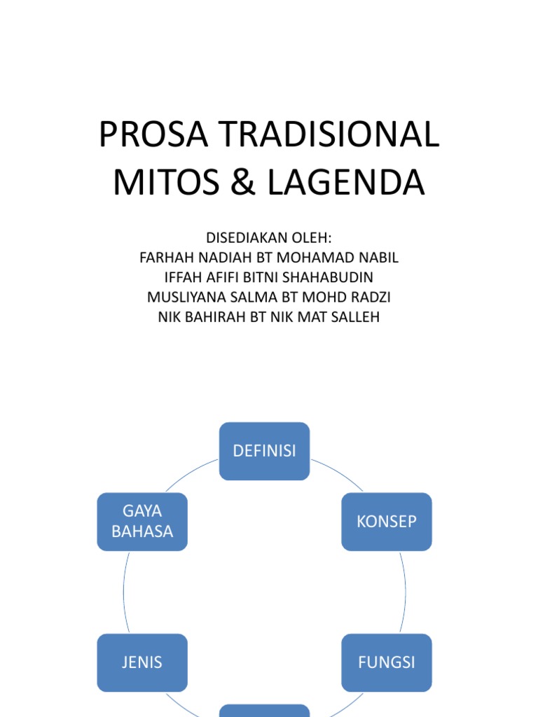 Prosa Tradisional Mitos & Lagenda | PDF | Ilmu Sosial