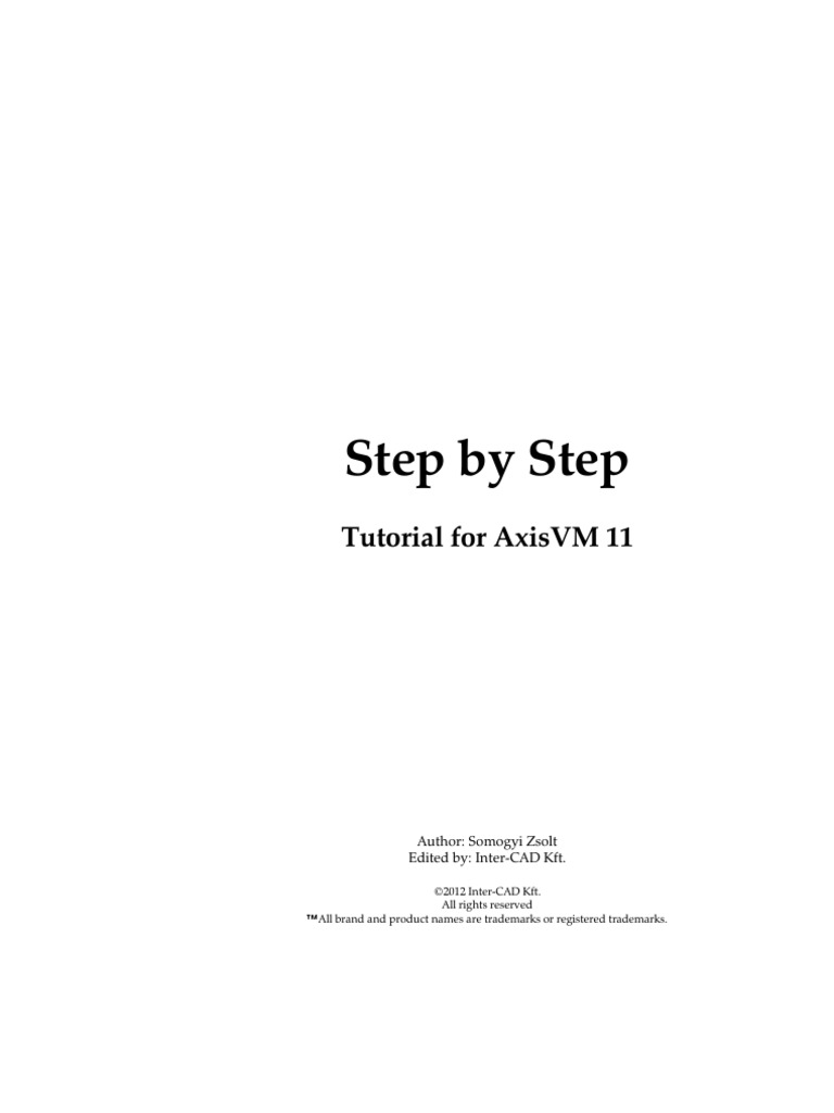 Axis VM Step by Step | PDF | Icon (Computing) | Button (Computing)