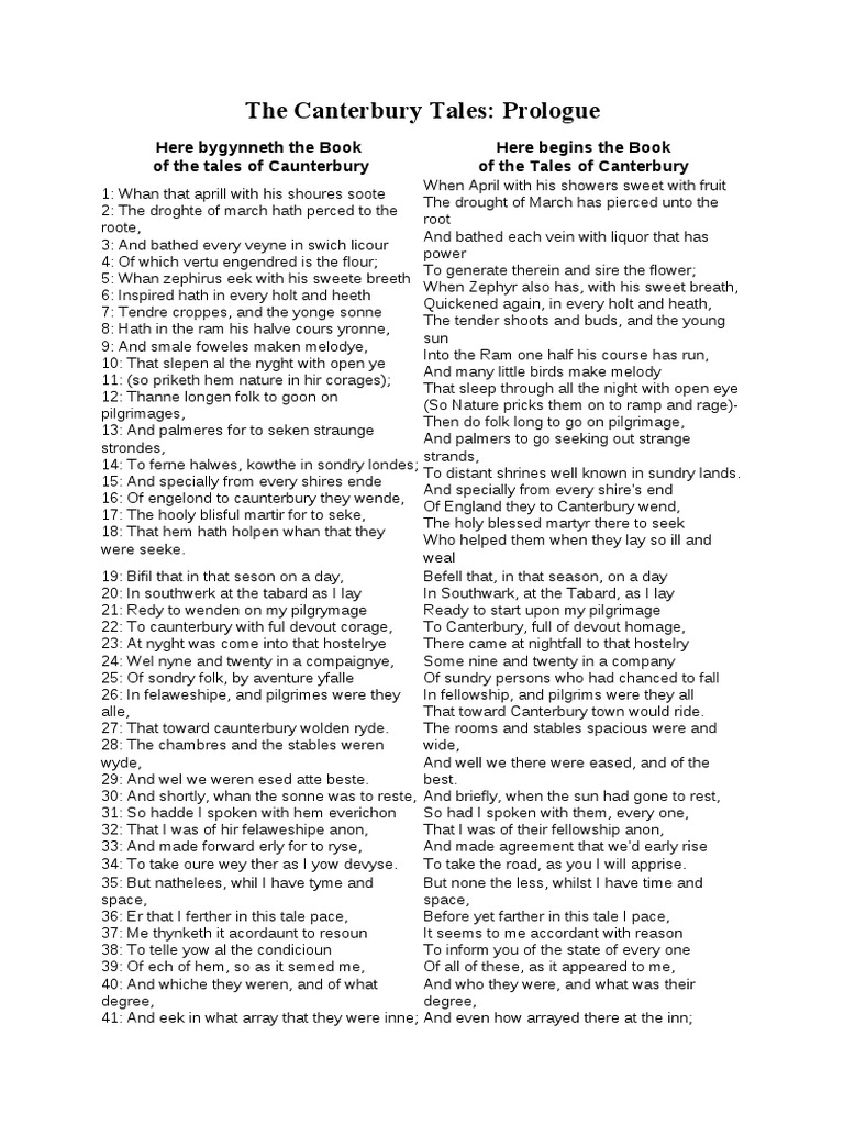 The Canterbury Tales (Text) | PDF | Religion And Belief
