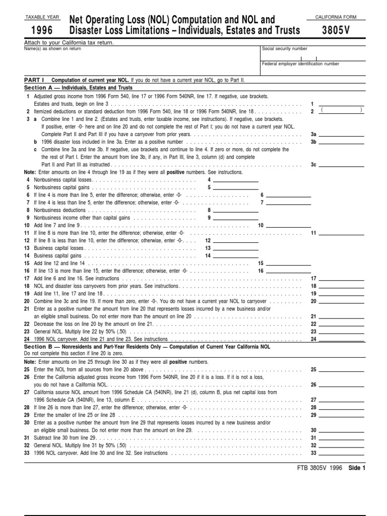Net Operating Loss (NOL) Computation and NOL and Disaster Loss ...