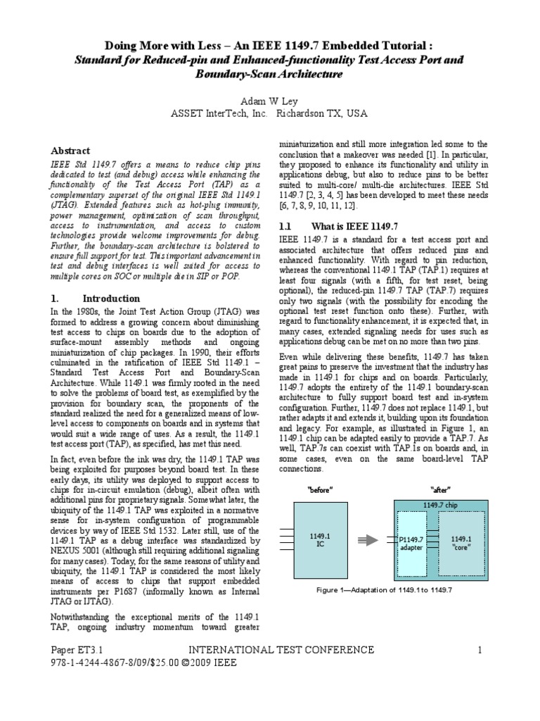 IEEE 1149-7 Embedded Tutorial | PDF | System On A Chip | Printed ...
