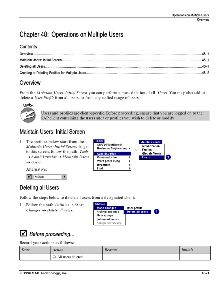 Chapter 48: Operations On Multiple Users Operations On Multiple Users ...