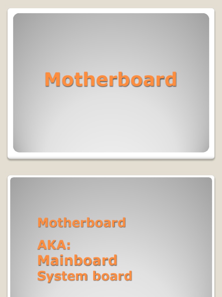 Motherboard (Mainboard, System Board) | PDF | Integrated Circuit ...