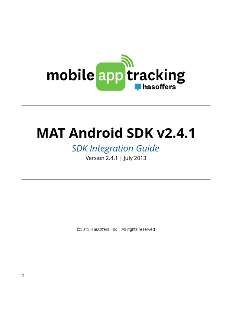 MobileAppTracking Android SDK | PDF | Software Development Kit | Android (Operating System)