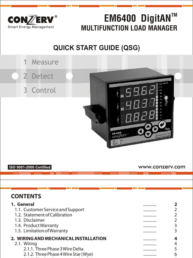 6400 Manual | PDF | Electrical Wiring | Alternating Current