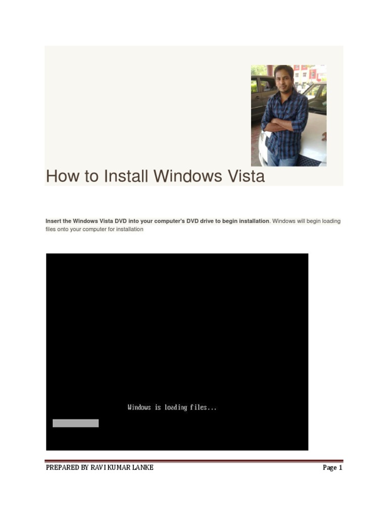How To Install Windows Vista | PDF | Windows Vista | Microsoft Windows