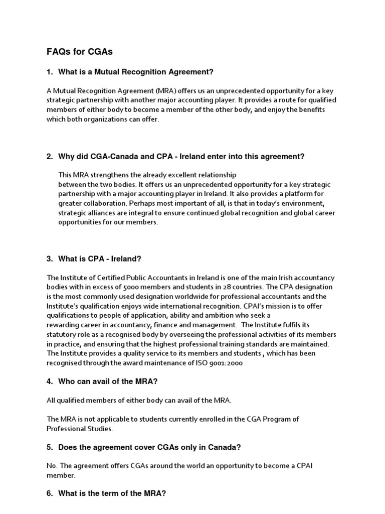 Cga Faq v6 | PDF | Government | Business