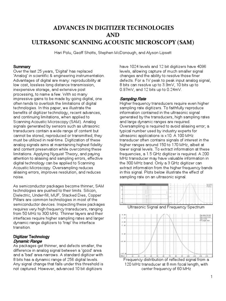 OKOS Paper 2013001 - Advanced Digitizer Technologies and Ultrasonic ...